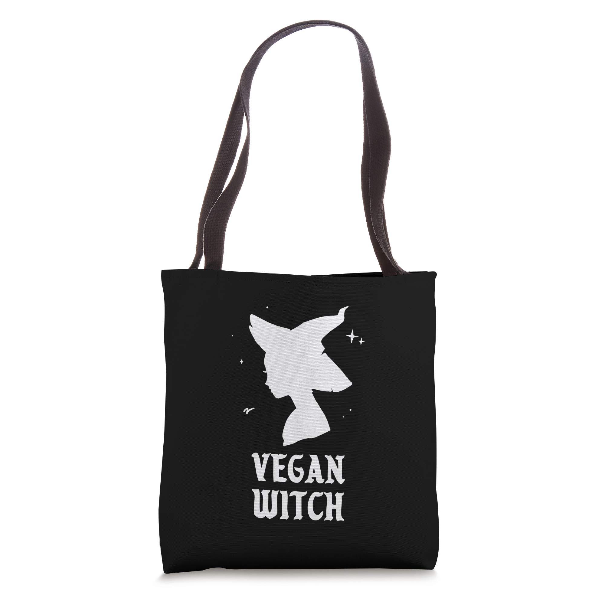 Vegan Witch Funny Gym Spooky Vibes Goth Halloween Costume Tote Bag