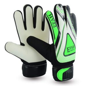 efah sports soccer goalie goalkeeper gloves for kids boys children football gloves with strong grips