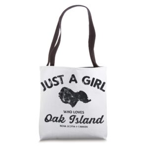 oak island just a girl womens vintage treasure map gift tote bag