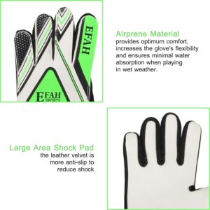 EFAH SPORTS Soccer Goalie Goalkeeper Gloves for Kids Boys Children Football Gloves with Strong Grips