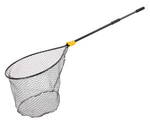 frabill conservation telescoping handle net | teardrop hoop size: 17" x 19" | telescoping handle: 35-60" | netting: tangle-free micromesh | net depth: 16"