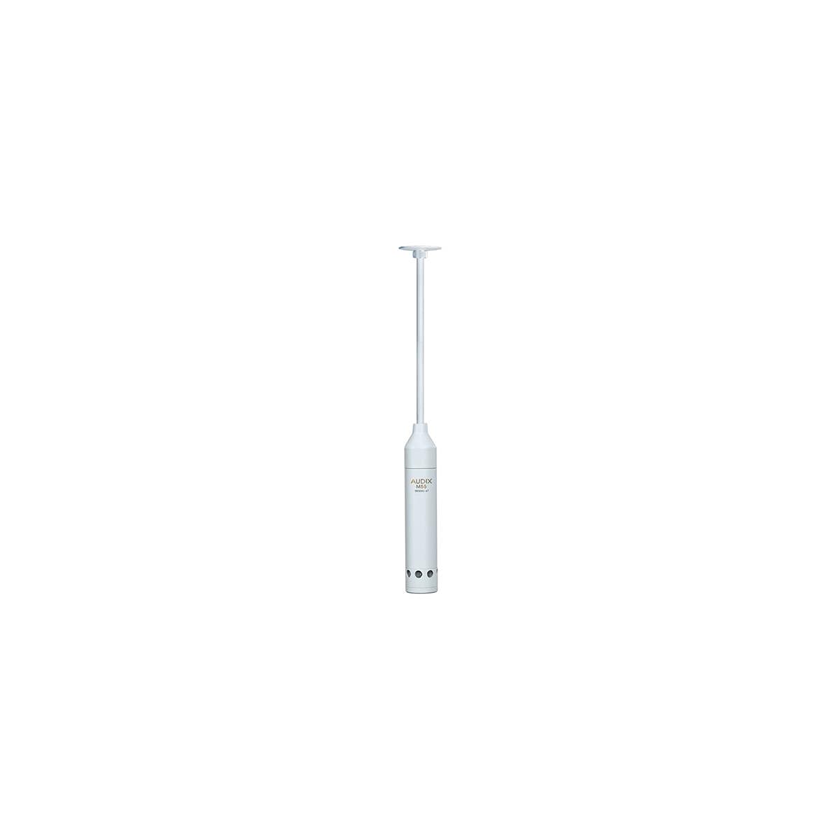 Audix M55 Installed Sound Omnidirectional Hanging Ceiling Microphone with Height Adjustment, White