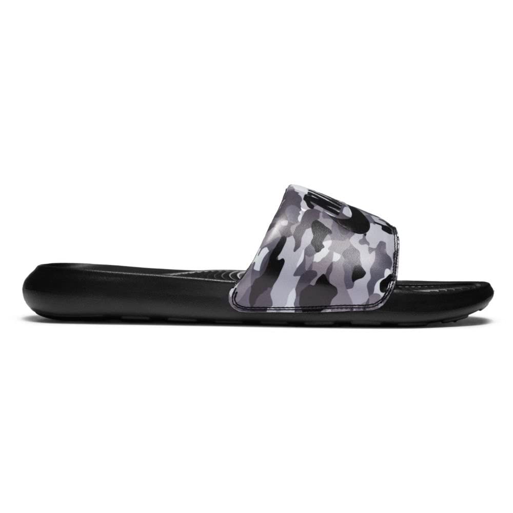 NIKE Men's Slide Slipper, Black Grey Fog Particle Grey White, 8