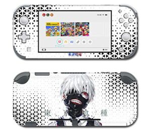 alvhntr vinyl skin decal stickers for nintendo switch lite, anime protector wrap cover protective faceplate full set console joy-con dock (tokyo ghoul-189)