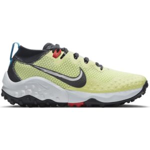 NIKE Women's WMNS Wildhorse 7 Running Shoe, Limelight Off Noir Laser Blue Chile Red, 8.5