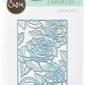 Sizzix Thinlits Die 665082 Floral Lattice by Jessica Scott 2 Pack, Multicolor