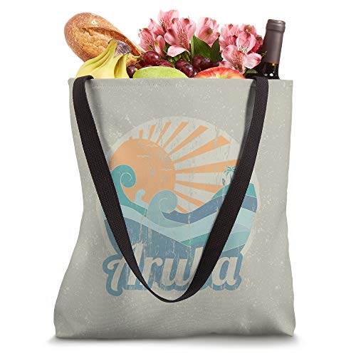 Aruba Beach Gift Vintage Surfer Island Beach Tote Bag