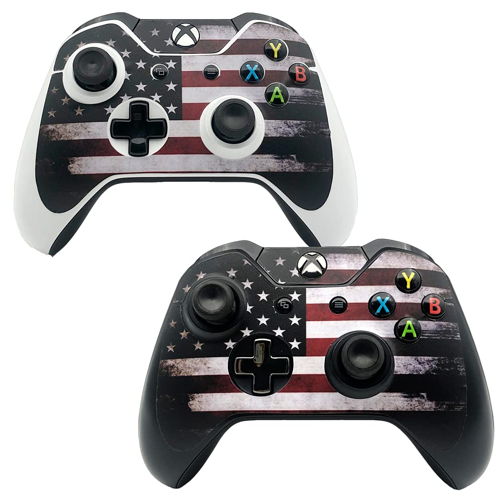 UUShop Protective Vinyl Skin Decal Cover for Microsoft Xbox One American Flag(Upgraded)