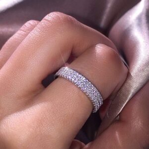 chenfeng 925 silver elegant lady zircon ring vintage natural cz wedding ring (9)