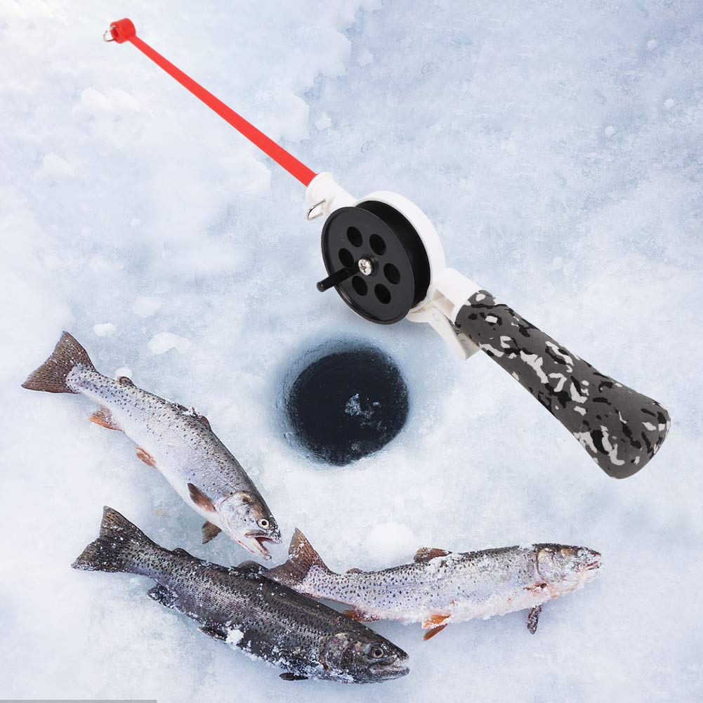 Low Resistance Children Ice Fishing Rod, Ice Fishing Rod, 34cm Length Durable for Children with Reel Fishing Accessories Beginner