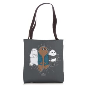 we bare bears jacket tote bag