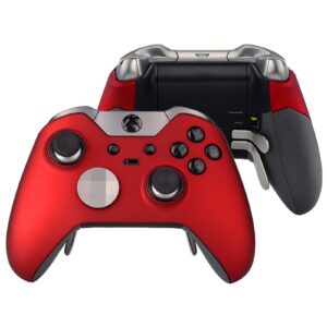 extremerate scarlet red replacement faceplate shell side rails for xbox one elite controller (model 1698) - controller & back shell not included