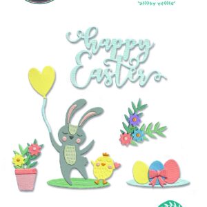 Sizzix Thinlits Die 665076 Easter Icons by Lisa Jones 13 Pack, Multicolor