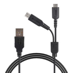 cstesvn 2 in 1 usb charger cable for nintendo ds lite, new 3ds(xl/ll), new 3ds, 3ds(xl/ll), 3ds, new 2ds(xl/ll), 2ds, dsi(xl/ll), dsi(not compatible with nintendo ds)