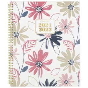 academic planner 2021-2022, at-a-glance weekly & monthly planner, 8-1/2" x 11", large, for school, teacher, student, badge floral (1535f-905a)