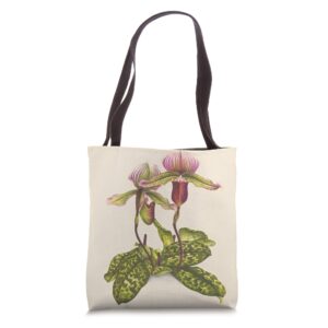 lady slipper gift orchid flower lover orchid whisperer tote bag