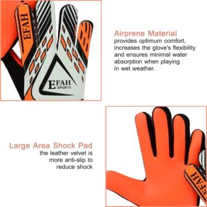 EFAH SPORTS Soccer Goalie Goalkeeper Gloves for Kids Boys Children Football Gloves with Strong Grips