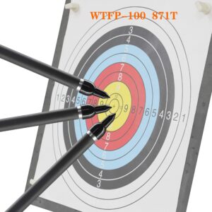 Wisdom 100 Grain Archery Bullet Field Points 11/32" Bowhunting Arrow Target Practice Tips,24 Pack