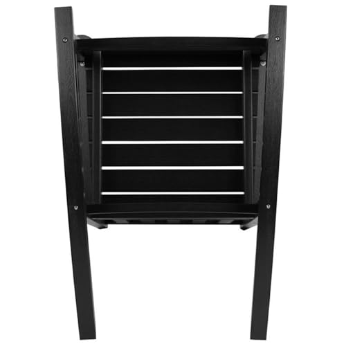 Flash Furniture Winston All-Weather Poly Resin Rocking Chair in Black