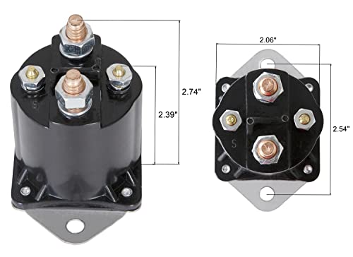 Clubcar Solenoid 12V Replaces OEM 1013609, 1012275, 240-20013, 435-154, Golf Cart Solenoid for 1984 Newer Club Car DS Precedent