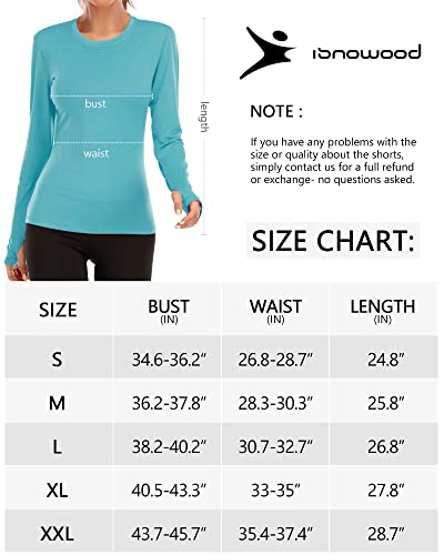 Womens Long Sleeve UV Sun Protection Shirts Thumbhole Athletic Running Workout Tee Tops UPF 50+