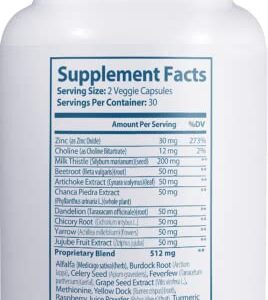 Clinical Effects: Liver Support - Natural Milk Thistle and Zinc Supplement - 60 Veggie Capsules - Helps Detox and Cleanse The Liver - Supports Liver Function and Digestive Health - Made in The USA