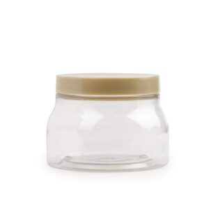 Grand Parfums 8 Oz, Tuscany Plastic Jars with Champagne Gold Lids! Great for Cosmetic Products, DIY Projects, Home, Kitchen and Garden, Store Anything, Crafts Projects, Unusual Shape, BPA-Free