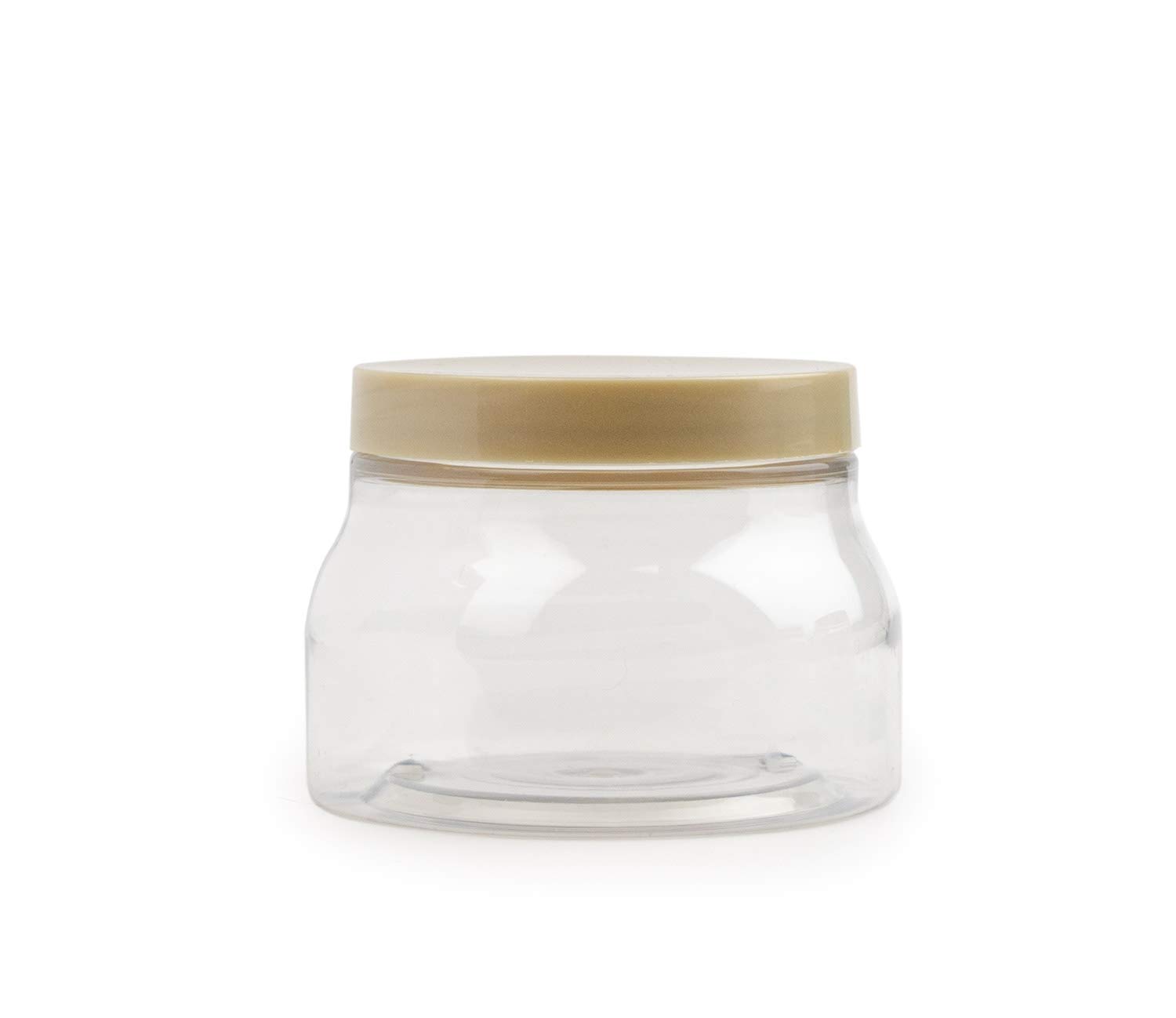 Grand Parfums 8 Oz, Tuscany Plastic Jars with Champagne Gold Lids! Great for Cosmetic Products, DIY Projects, Home, Kitchen and Garden, Store Anything, Crafts Projects, Unusual Shape, BPA-Free