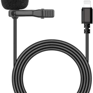 mcoplus Clip-on Lapel Mic Mini Lavalier Microphone for iPhone X, XR, XS, XS Max, iPhone13/ 13 Pro / 13 Pro Max / iPhone12/12 Pro iPhone11/11 Pro Max / iPhone7/ 8 / 8P for YouTube/TikTok/Vlogging