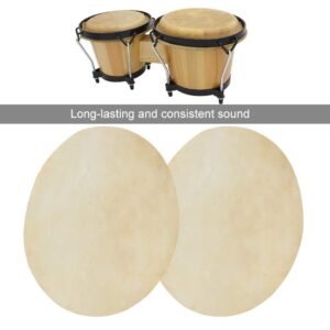 Demeras Bongo Drum Head Transparent Sound, For Training Exercise For Drum, African Drum And Etc. (9.0 inch), Demeras60ct5wfn8i-02