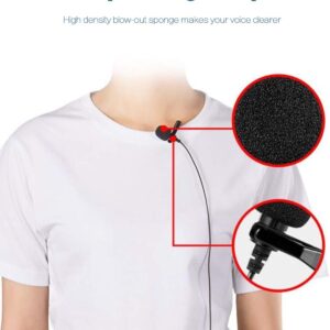 mcoplus Clip-on Lapel Mic Mini Lavalier Microphone for iPhone X, XR, XS, XS Max, iPhone13/ 13 Pro / 13 Pro Max / iPhone12/12 Pro iPhone11/11 Pro Max / iPhone7/ 8 / 8P for YouTube/TikTok/Vlogging