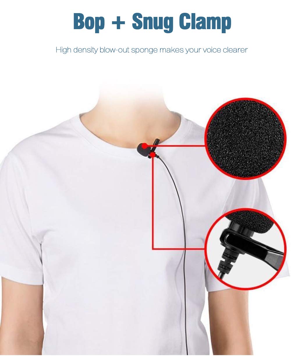 mcoplus Clip-on Lapel Mic Mini Lavalier Microphone for iPhone X, XR, XS, XS Max, iPhone13/ 13 Pro / 13 Pro Max / iPhone12/12 Pro iPhone11/11 Pro Max / iPhone7/ 8 / 8P for YouTube/TikTok/Vlogging