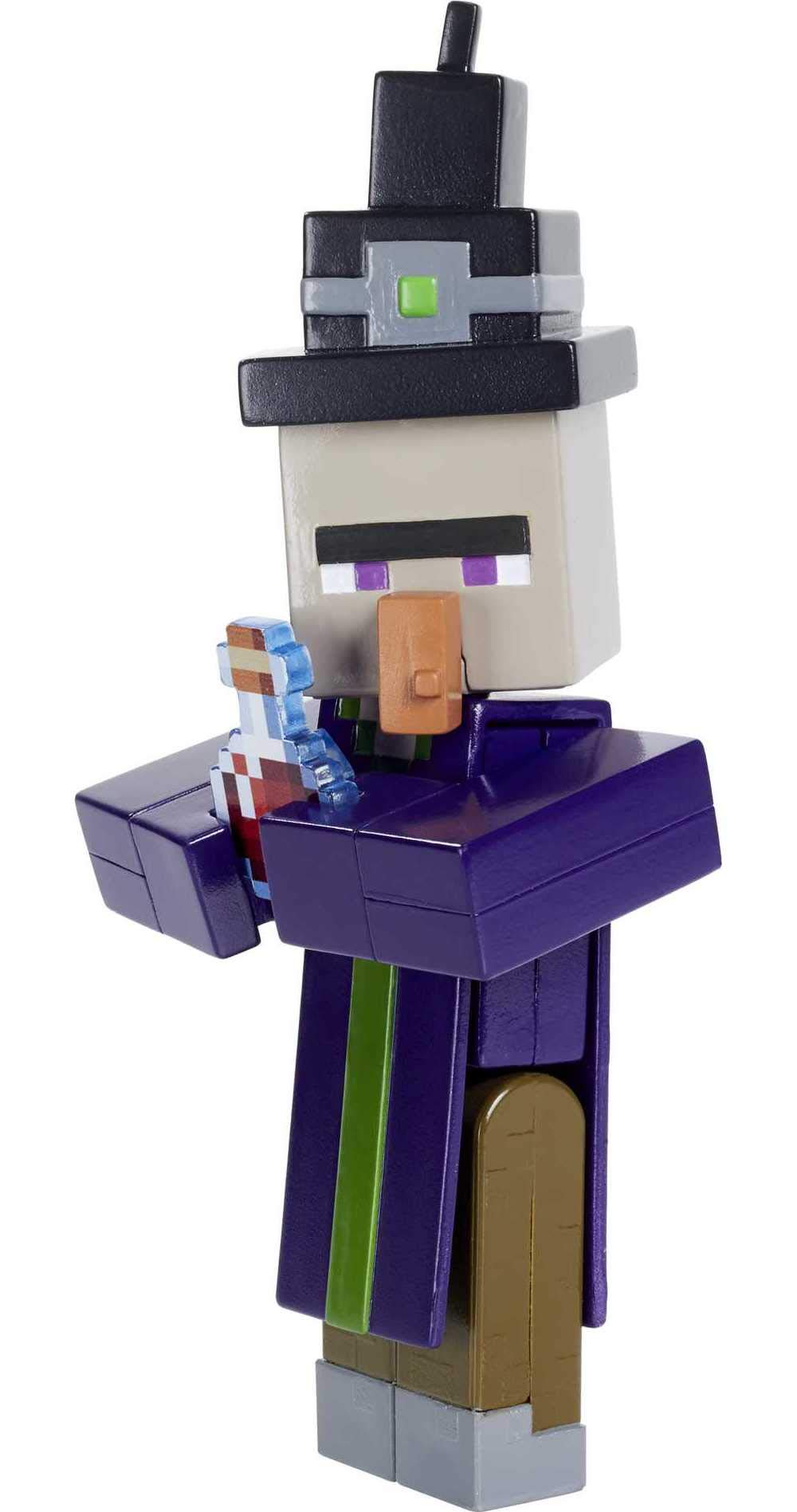 Minecraft Witch 3.25 3.25" scale Video Game Authentic Action Figure with Accessory and Craft-a-block