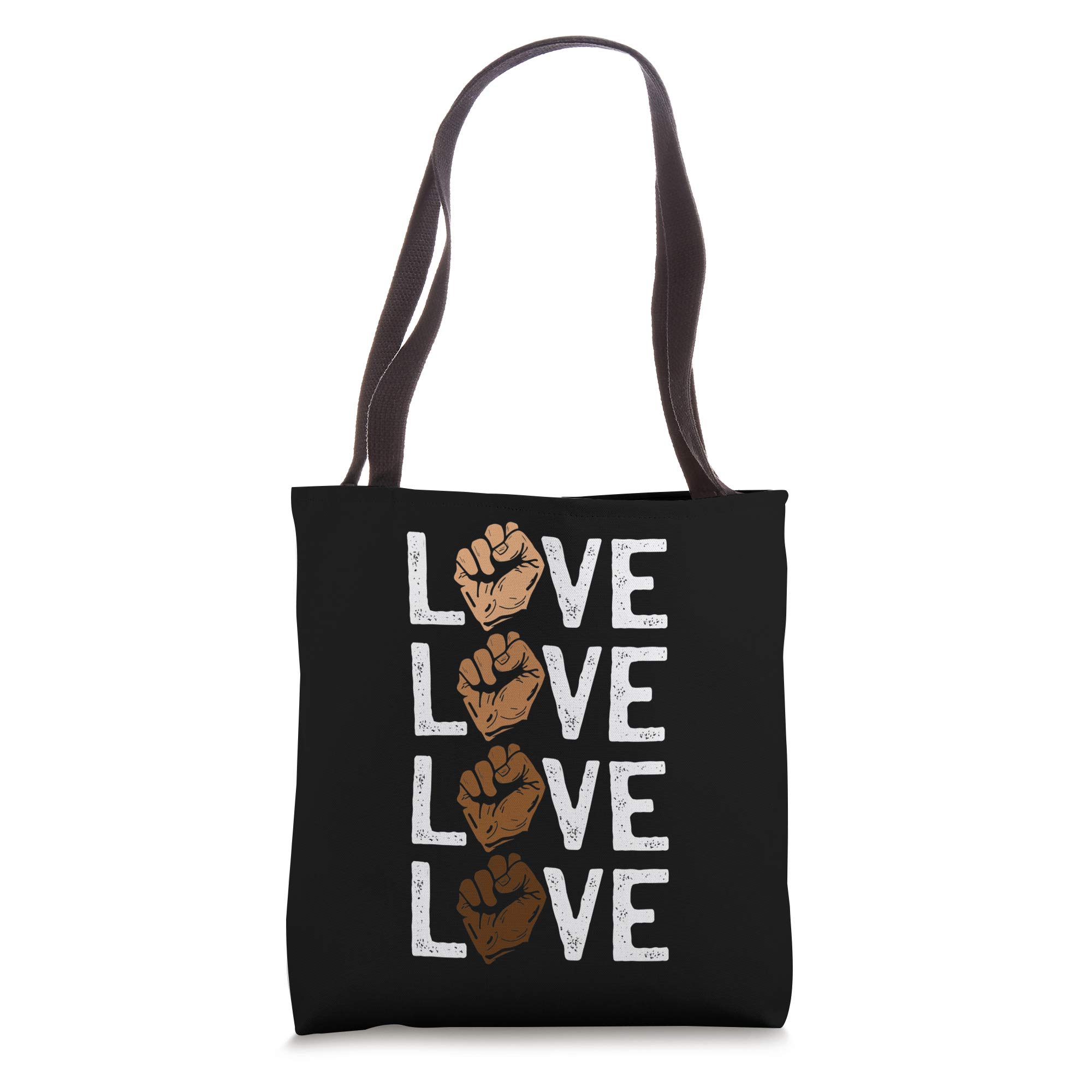 Black History Love Power Fist Cool African American Gifts Tote Bag