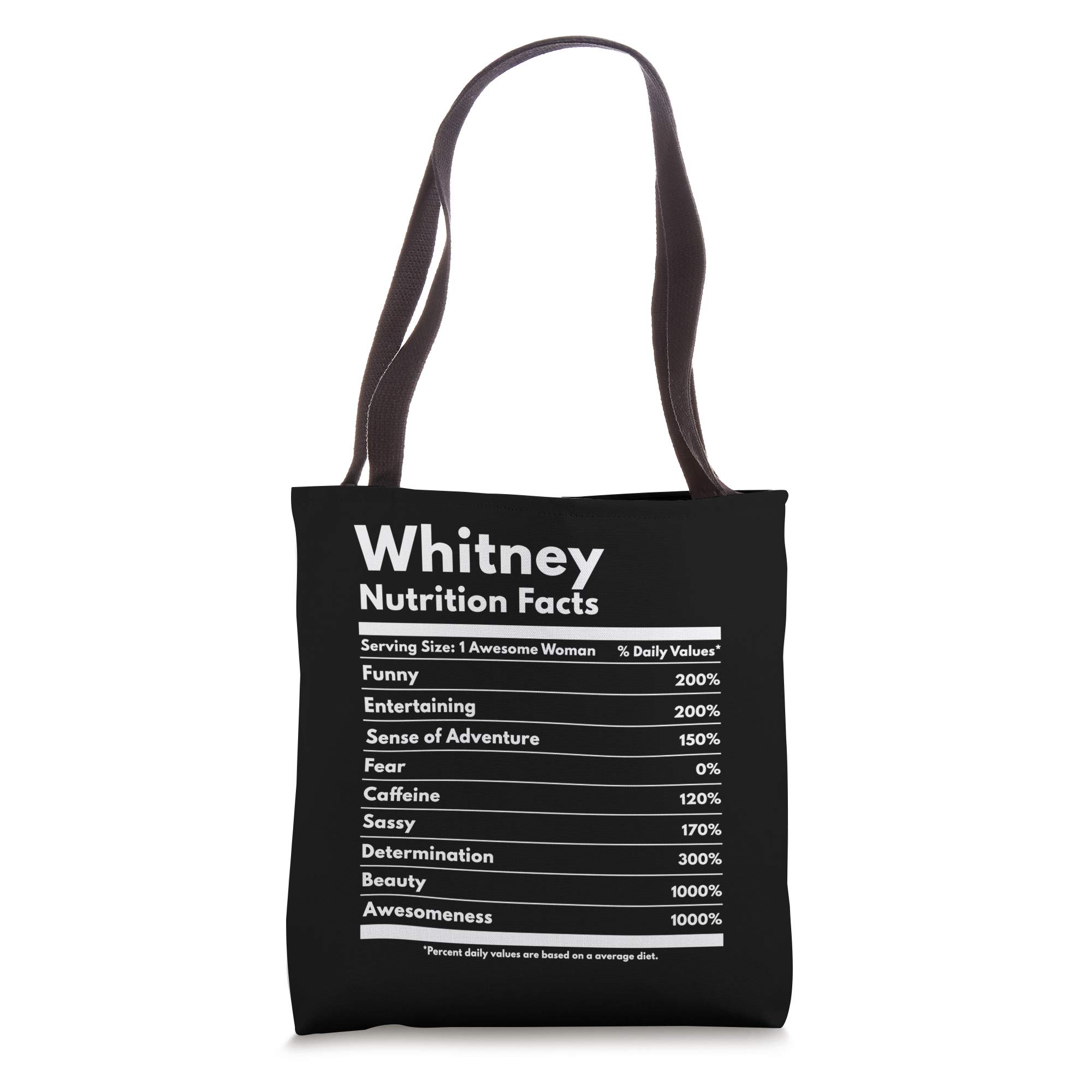 Whitney Nutrition Facts Gift Funny Personalized Name Whitney Tote Bag