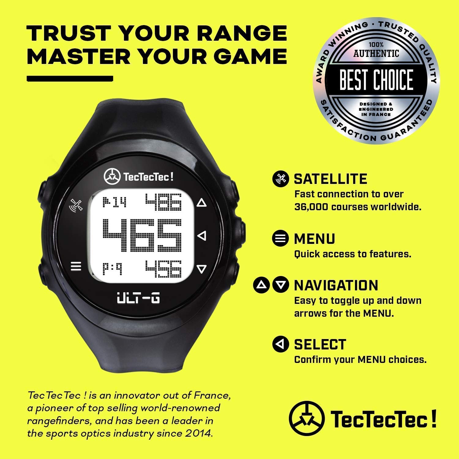 TecTecTec VPRO500 Golf Rangefinder and ULT-G GPS Watch