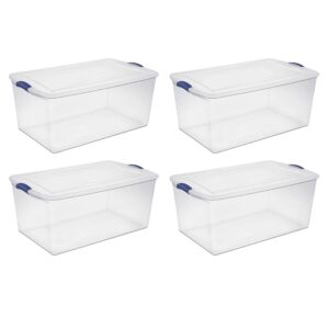 sterilite 105 qt. latch box stadium blue set of 4