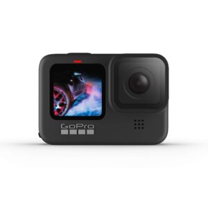 gopro hero9 black - waterproof action camera with front lcd and touch rear screens, 5k ultra hd video, 20mp photos, 1080p live streaming, webcam, stabilization (renewed)