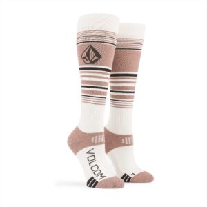 volcom women's standard tundra tech light weight snow sock, rosewood, medium-large