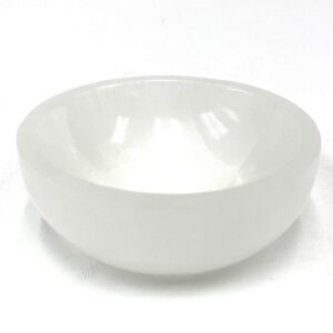 Paykoc Imports Large Ceremonial Selenite Bowl 5.5" +- Hand Made Morocco