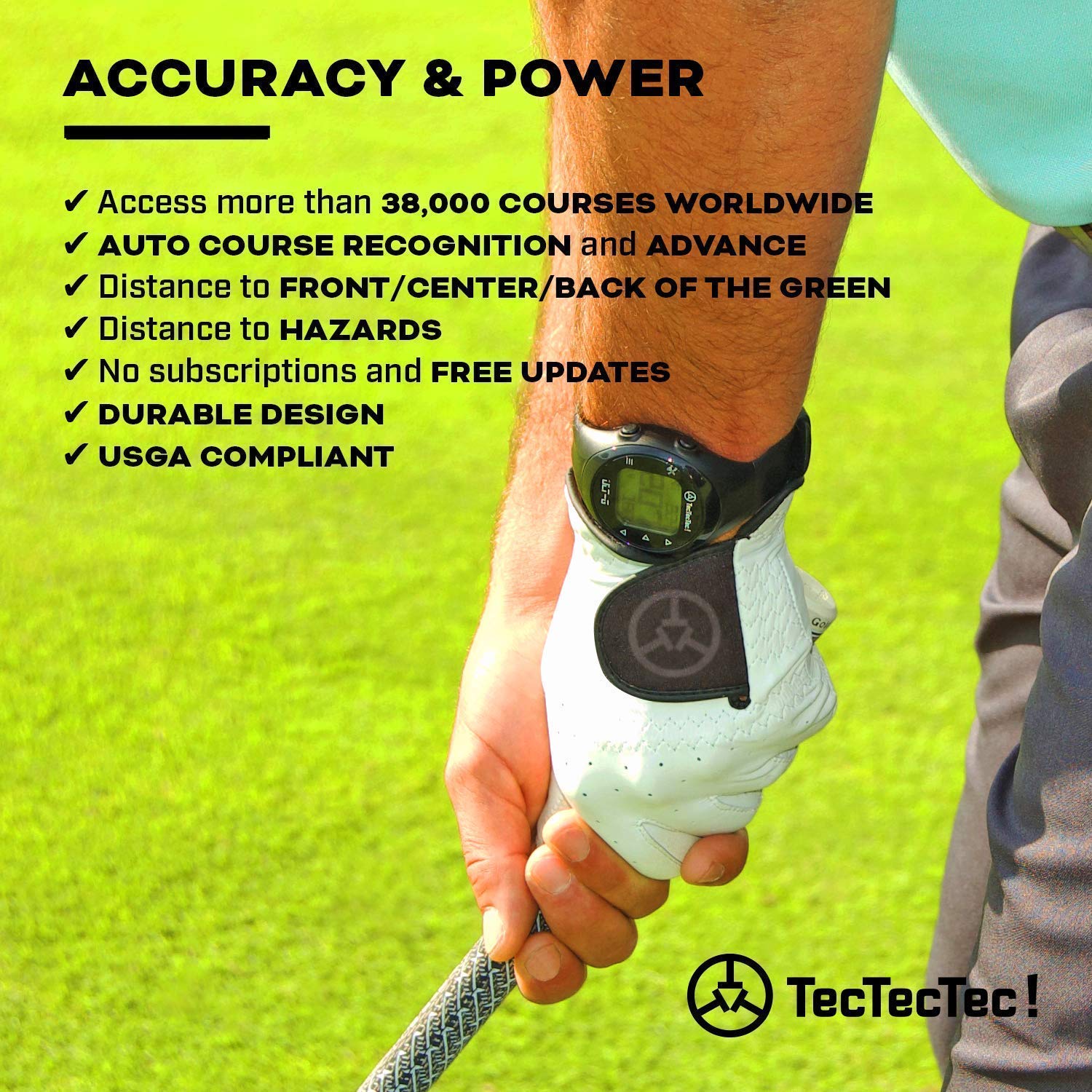 TecTecTec VPRO500 Golf Rangefinder and ULT-G GPS Watch