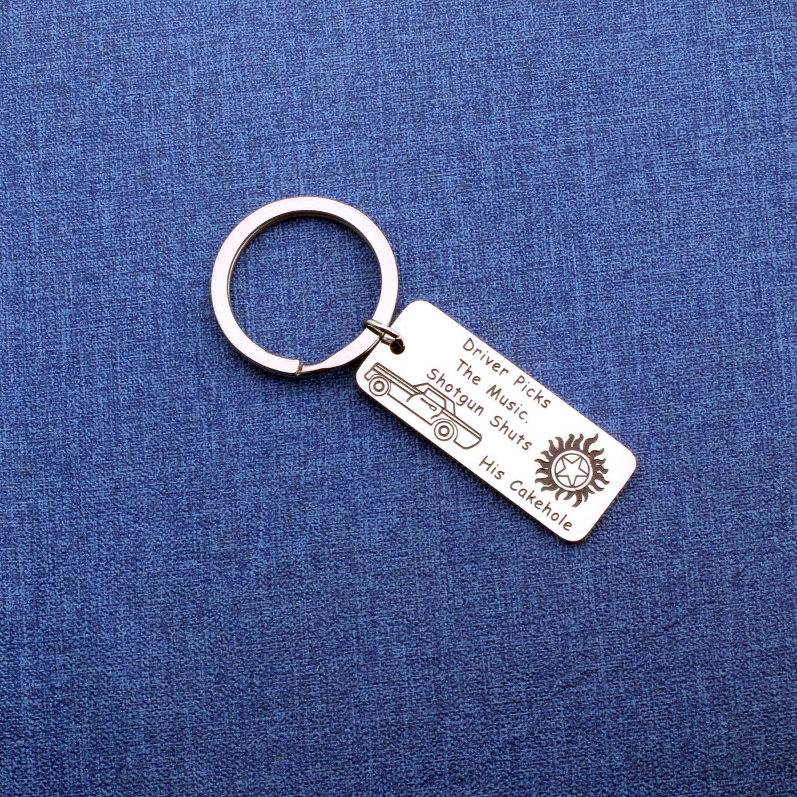 Supernatural Inspired Keychain Gift Driver Picks The Music Shotgun Shuts His Cakehole Keychain (Keychain)