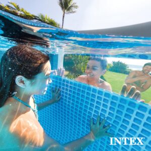 Intex 26729EH 16 Foot by 48 Inch Clearview Prism Frame Above Ground Swimming Pool with Filter Pump, Easy Set Up and fits up to 6 People