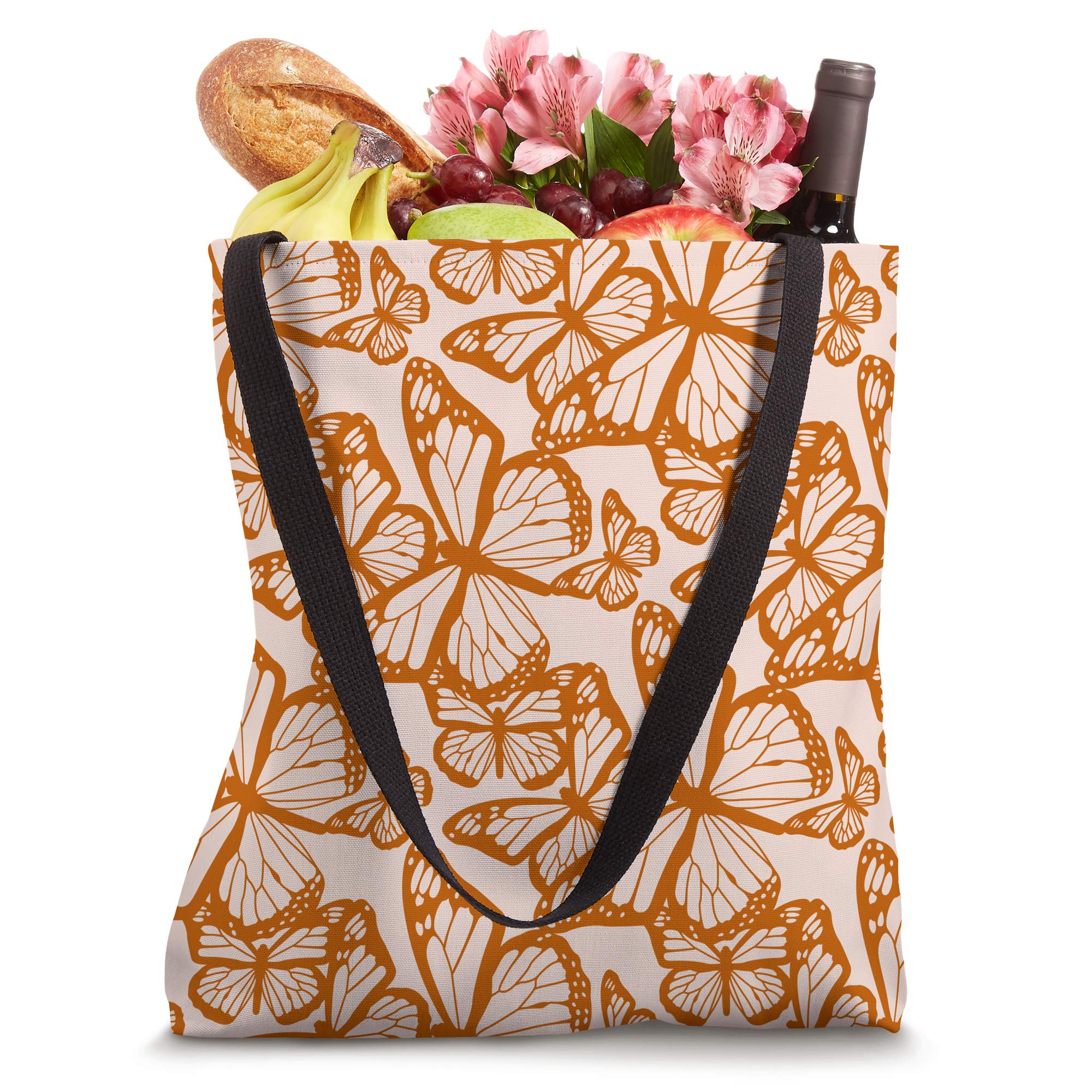 Monarch Butterfly Pattern Tote Bag