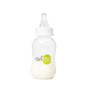 Avima 4 oz Anti Colic Baby Bottle Set - Slow Flow Nipples Included, Standard Neck, BPA Free - Newborn 0-3 Months, Stage 1 Feeding for Gas, Spit Up & Colic (Set of 8)