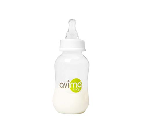 Avima 4 oz Anti Colic Baby Bottle Set - Slow Flow Nipples Included, Standard Neck, BPA Free - Newborn 0-3 Months, Stage 1 Feeding for Gas, Spit Up & Colic (Set of 8)