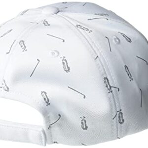 PGA TOUR Men's Standard Golf Print Cap, Bright White, One Size