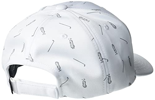 PGA TOUR Men's Standard Golf Print Cap, Bright White, One Size