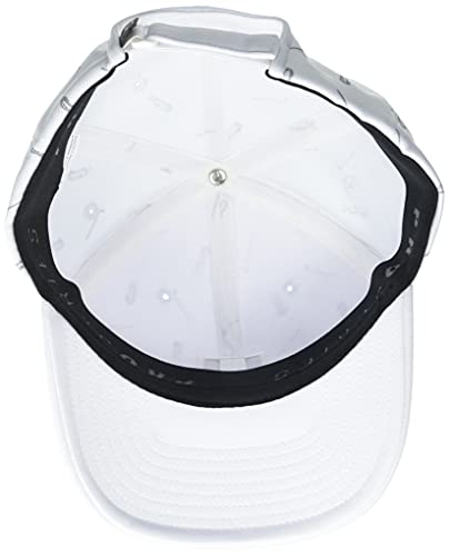 PGA TOUR Men's Standard Golf Print Cap, Bright White, One Size