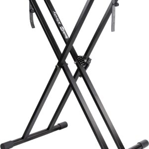 Alesis Recital Pro | Digital Piano/Keyboard & RockJam Xfinity Heavy-Duty, Double-X, Pre-Assembled, Infinitely Adjustable Piano Keyboard Stand with Locking Straps